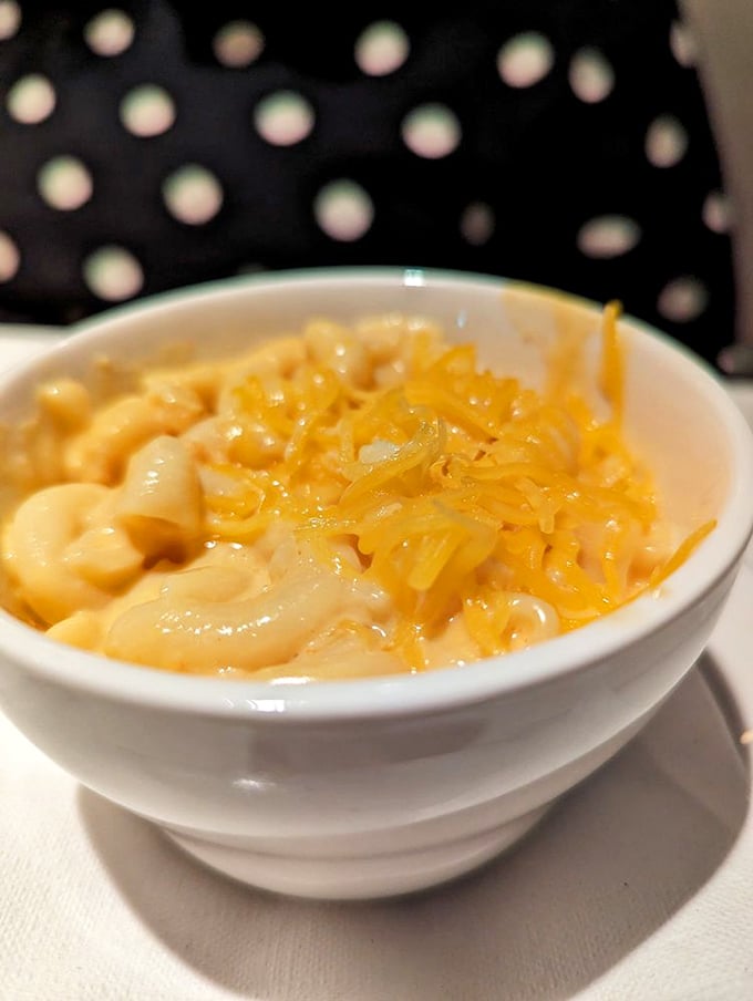 Mac and cheese that doesn't apologize for being comfort food. The kind of bowl that makes you temporarily forget about adulting.