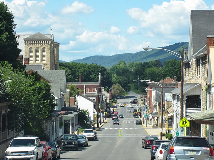 Bellefonte's tree-lined Main Street offers that increasingly rare small-town charm. The mountains in the background are just showing off.