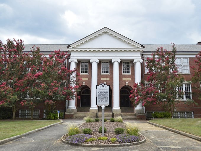 The McCelvey Center stands proud with its classical columns and red brick façade. History lessons were never housed in such elegant surroundings.