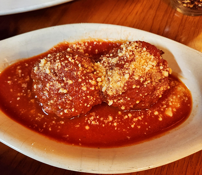 These meatballs aren't just food—they're edible proof that sometimes the simple things in life are worth crossing county lines for.