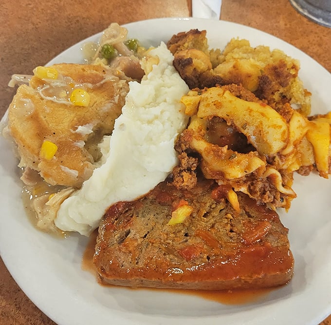 Comfort food nirvana: where meatloaf meets mashed potatoes in a saucy rendezvous that's been making Floridians swoon since platform shoes were first in fashion.
