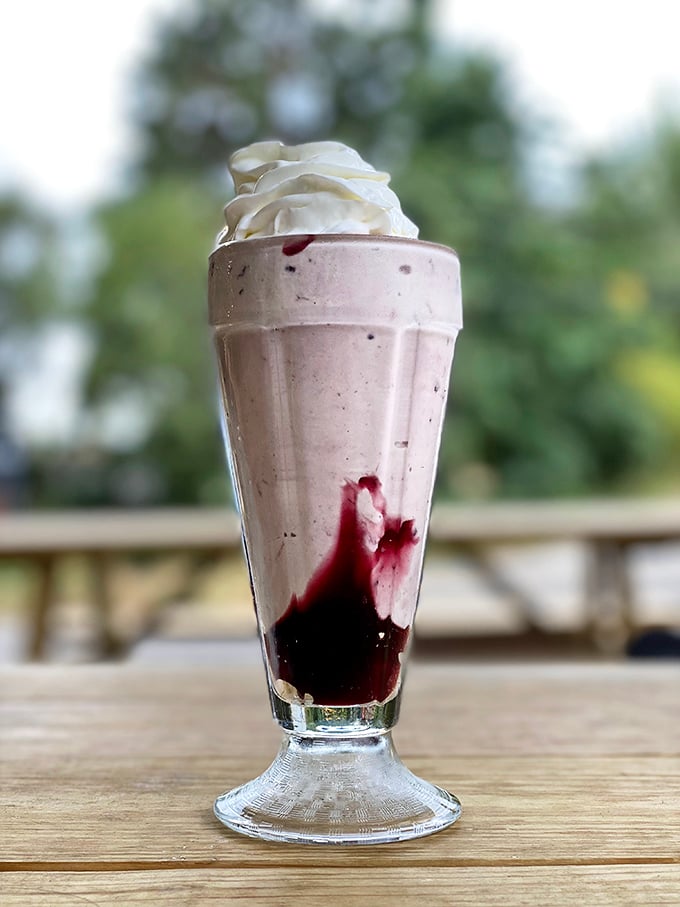 Skyline's milkshakes bring all the Portlanders to the yard. That swirl of berry goodness isn't just dessert—it's art you can drink.