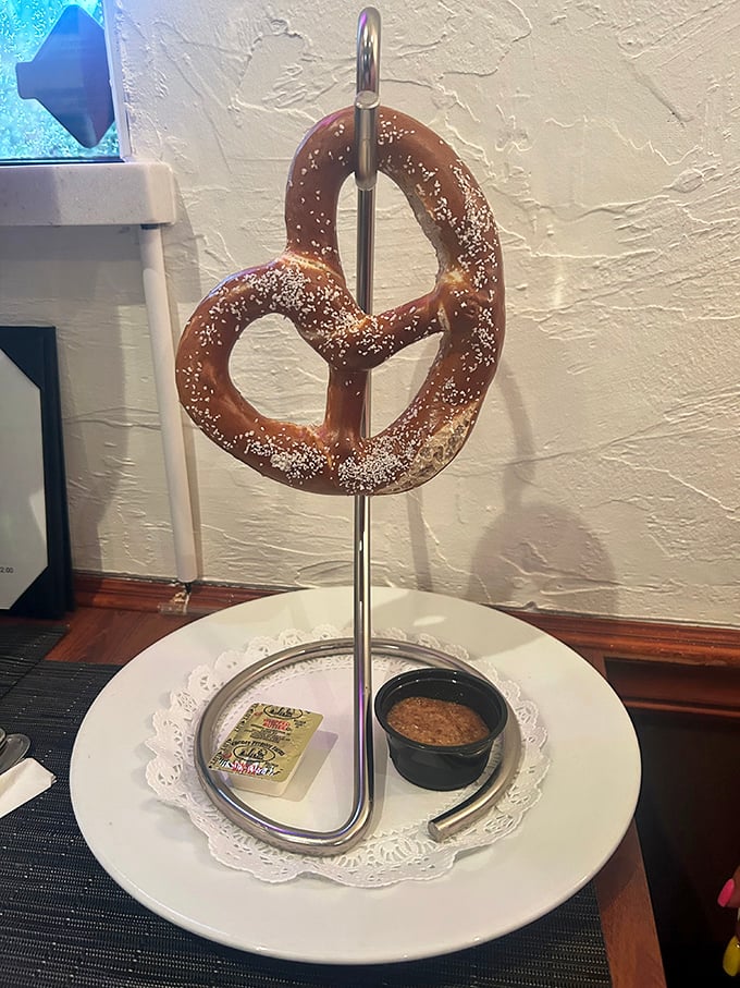 This isn't just a pretzel—it's architectural genius with a side of mustard. Michelangelo would've wept, then taken a bite.