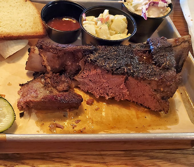 Prime rib so perfectly cooked it makes you wonder if the chef has some sort of meat telepathy. The pink center whispers, "You've made the right decision."