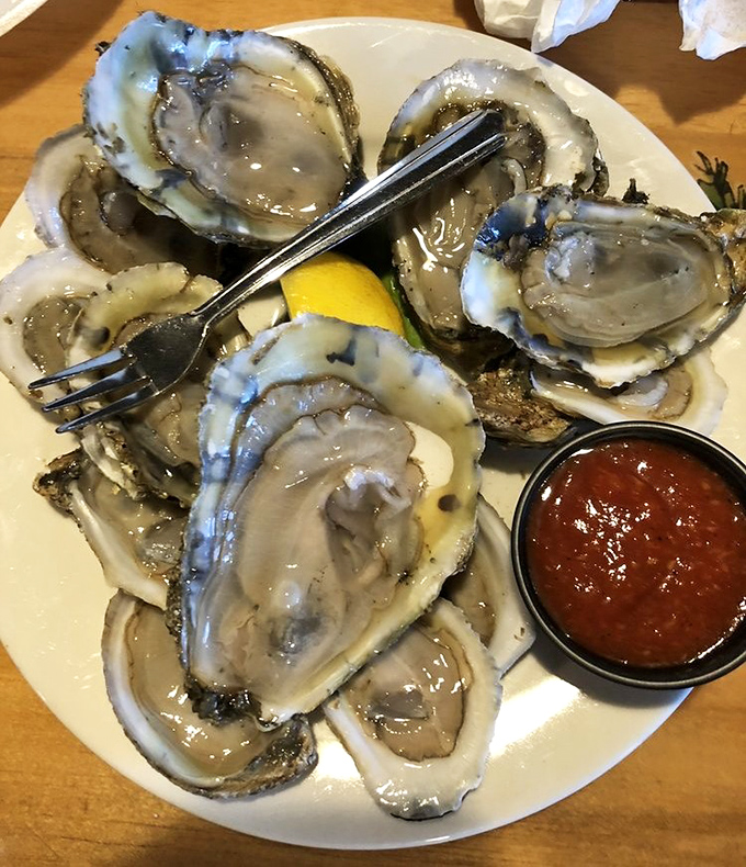 These oysters aren't just fresh—they're practically still gossiping about what happened in the bay this morning. Briny treasures served with nothing more than they need.