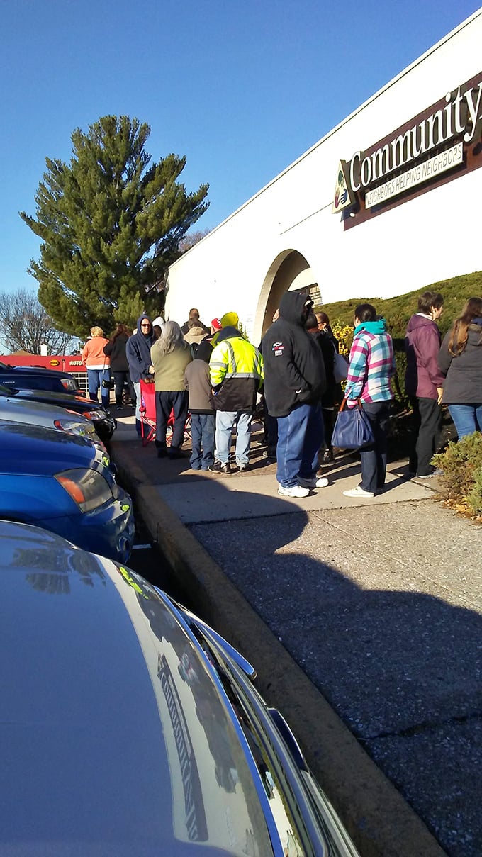 The line outside speaks volumes—these aren't just shoppers, they're treasure hunters with a strategy and a mission.