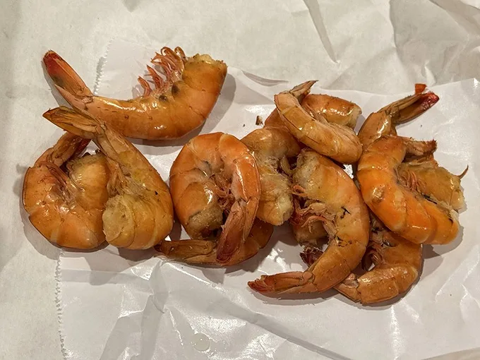 These shrimp got the full spa treatment – smoke-bathed until they achieved their gorgeous amber glow.