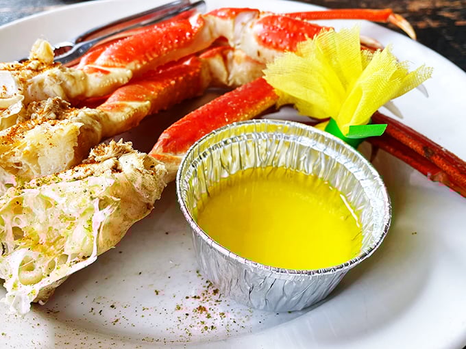 Snow crab legs that require a bit of work—like most good relationships—but reward your efforts with sweet, tender meat worth fighting for.