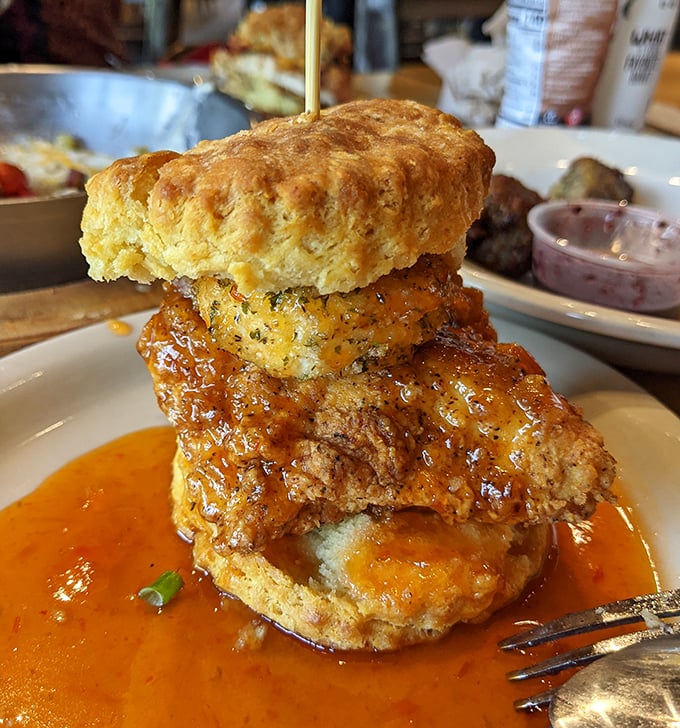 The Squawking Goat lives up to its quirky name with layers of Southern flavor magic.