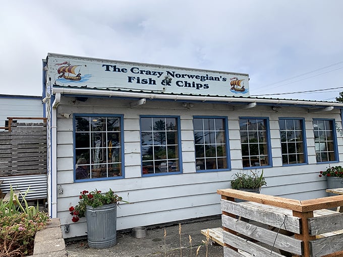 The Crazy Norwegian's Fish & Chips—where the name is quirky but the mission is serious: serving seafood so fresh it was swimming this morning.