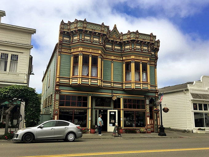 Chapman's Bookery proves that even Ferndale's commercial buildings got the memo about architectural flair—no boring storefronts allowed in this Victorian village.