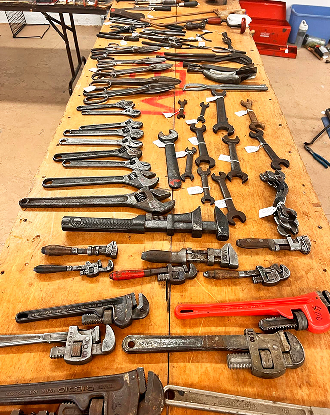 Tool paradise where your grandfather would spend hours explaining how "they don't make 'em like this anymore" – and he'd be absolutely right.