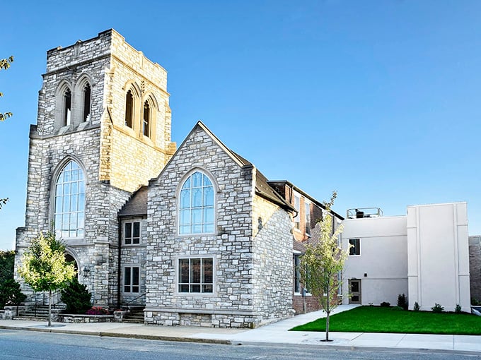 This isn't just a church; it's architectural poetry in limestone. Trinity's majestic tower has been photobombing Lititz family portraits for generations.