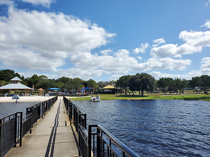 Waterfront Park's inviting pier and pavilions create a community gathering space where the best things – sunshine, breezes, and lake views – are absolutely free.