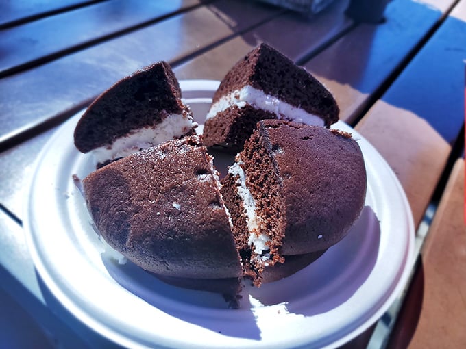 The Maine Whoopie Pie: proof that New England knows how to sandwich things besides seafood. Chocolate and cream in perfect harmony.