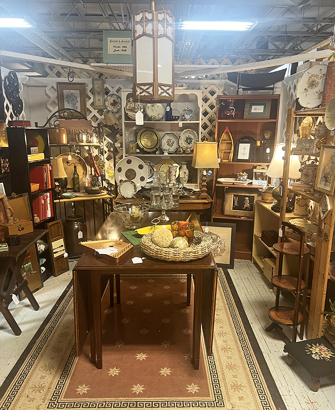 This meticulously arranged booth is someone's passion project on display—a three-dimensional autobiography told through carefully curated objects.