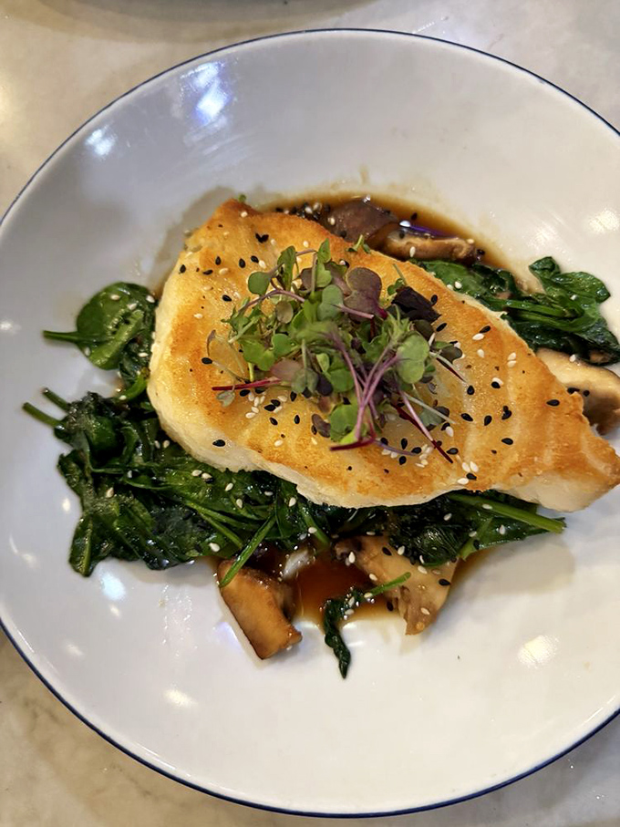 Chilean sea bass so buttery, it practically melts before reaching your fork.