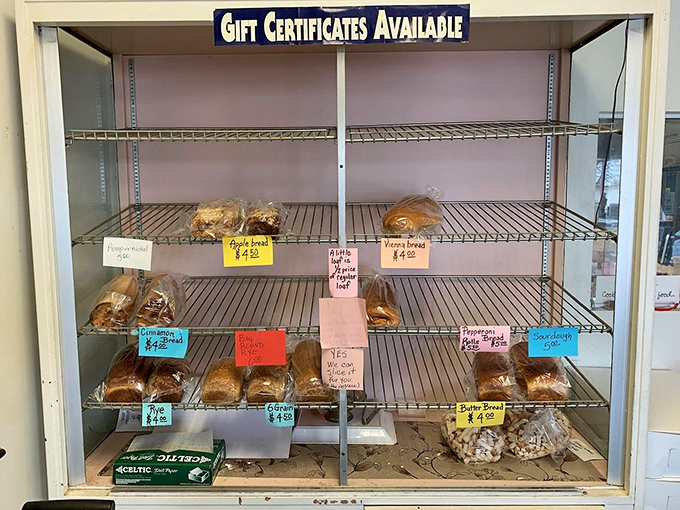 The bread selection might be modest, but each loaf carries the gravitas of tradition. No avocado toast revolution has penetrated these shelves.