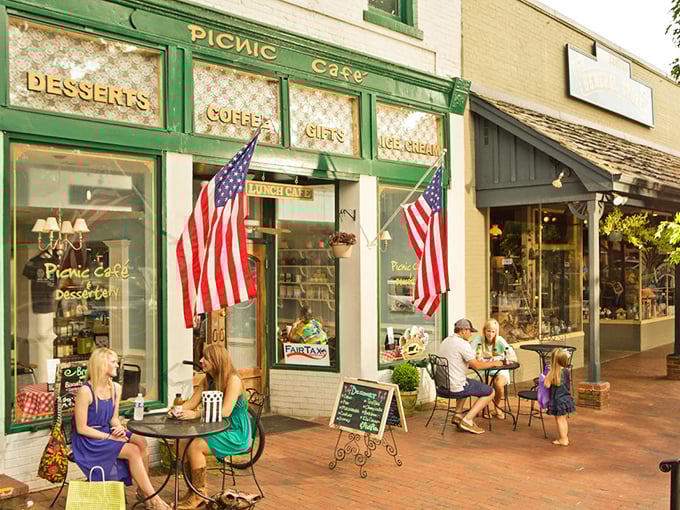 The Picnic Cafe serves up small-town charm with a side of people-watching—the kind of place where calories don't count if you're on vacation.
