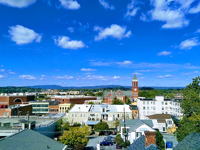 From this vantage point, Rome reveals itself as a patchwork quilt of history, with church spires reaching skyward as if to touch those perfect Georgia clouds.