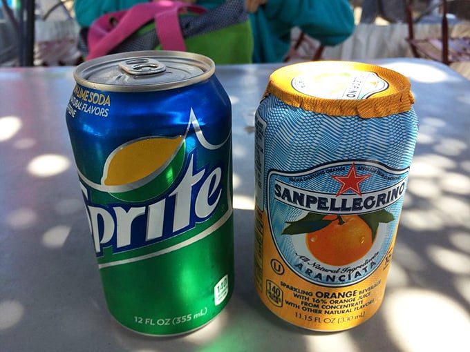 Even the beverages keep it real at The Codmother—a cold Sprite or San Pellegrino is all you need to cut through that delicious fried goodness.