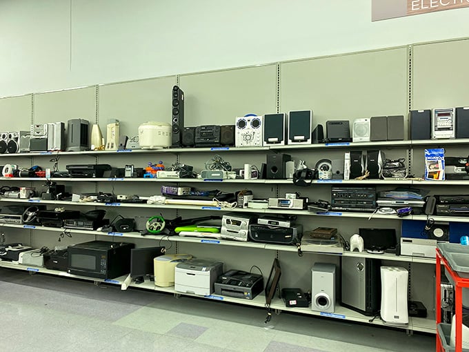 The electronics graveyard: where yesterday's cutting-edge technology finds new purpose. That vintage stereo system? It's not obsolete—it's retro-chic!