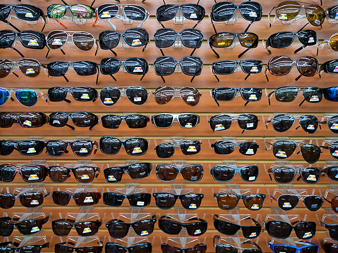 Wall of cool! These sunglasses aren't just UV protection – they're personality pieces waiting to transform ordinary faces into Florida fashionistas.