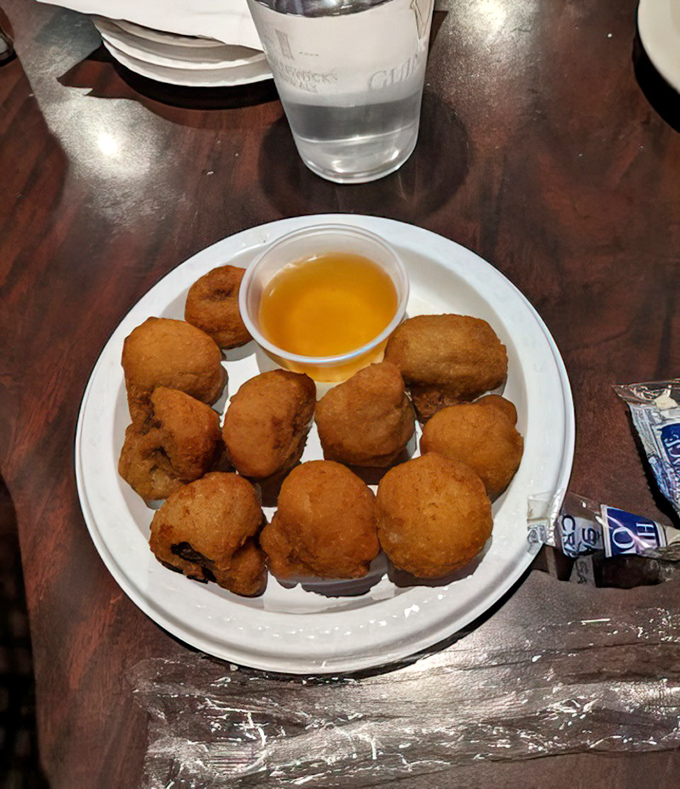 These golden mushroom bites aren't trying to be trendy or revolutionary—they're just doing what good bar food has always done: making you happy.