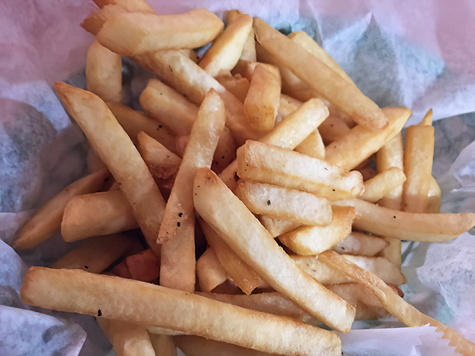 French fries done right – crispy outside, fluffy inside, and absolutely no pretension. The kind that make you forget about sharing, even with people you love.