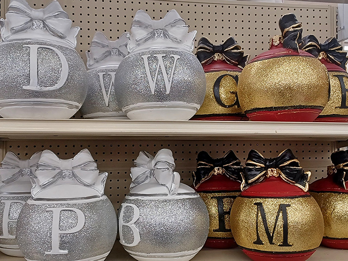 Monogrammed holiday ornaments that say "I'm thoughtful AND budget-conscious"—the perfect gift for everyone from your boss to your second cousin twice removed.