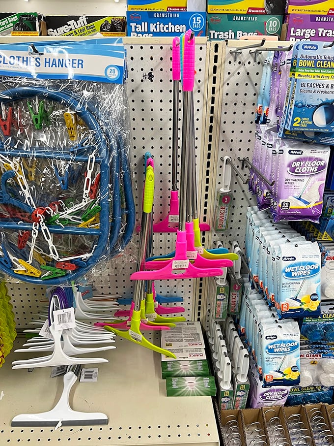 Cleaning tools in neon colors so bright they almost make you want to mop. Almost.