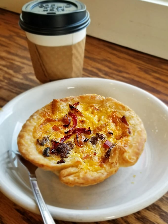 This savory quiche with its perfectly flaky crust is what breakfast dreams are made of—protein-packed justification for dessert later.