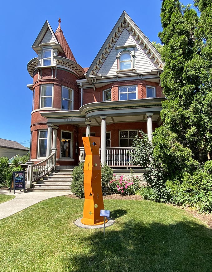 This Queen Anne Victorian with its distinctive turret doesn't just house art—it is art, a brick-and-mortar masterpiece from an era when homes had personality.