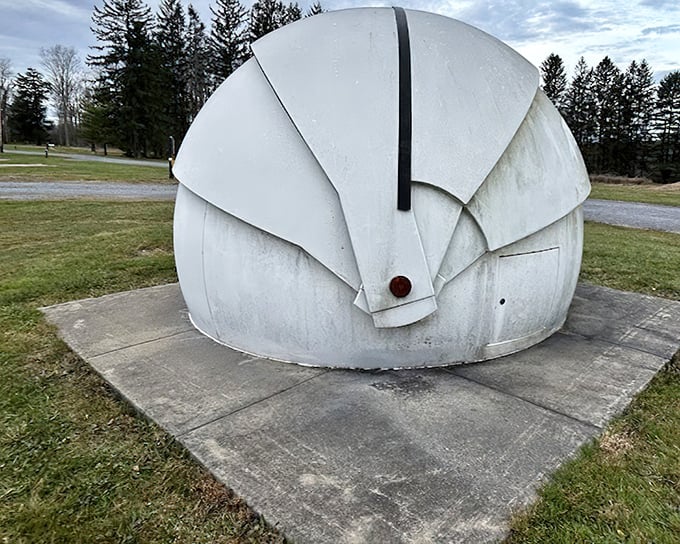 This isn't a giant golf ball – it's an astronomical observatory dome, protecting telescopes from the elements while they peer into infinity.