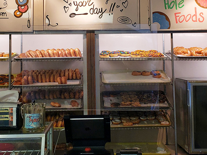 The display cases at Schneider's are like museum exhibits, except everything is edible and there's no security guard to stop you from touching.