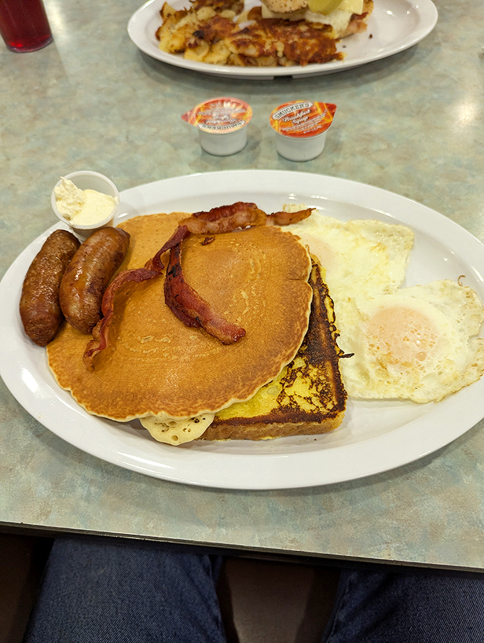 Breakfast of champions or champions of breakfast? Either way, this pancake platter has more star power than most Hollywood blockbusters.