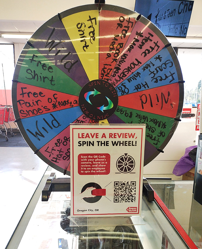 Spin to win additional savings! Even Lady Luck shops discount at SuperThrift.