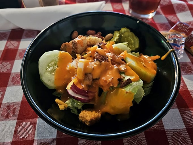 A salad that knows its role—bright, crunchy, and refreshing, the perfect opening act before the main event steals the show.
