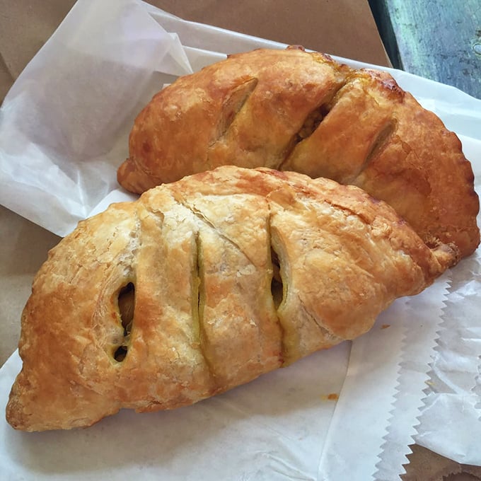 Golden, flaky pastry hiding savory treasures within. These hand pies aren't just food—they're edible architecture with delicious secrets to tell.