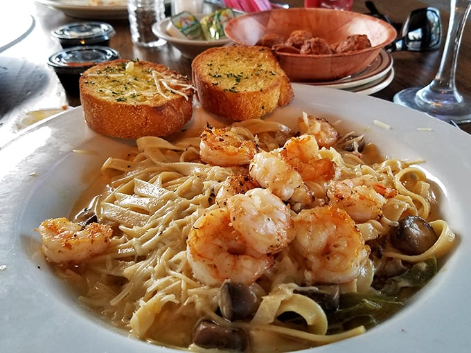 Pasta and seafood dancing together like Fred and Ginger – pure elegance in every twirl.