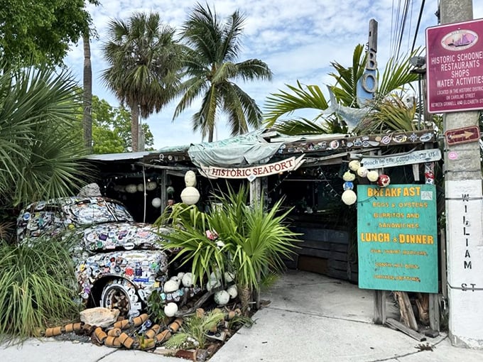 Not so much built as evolved, this seafood shack looks like it survived a hurricane and decided to serve lunch anyway.