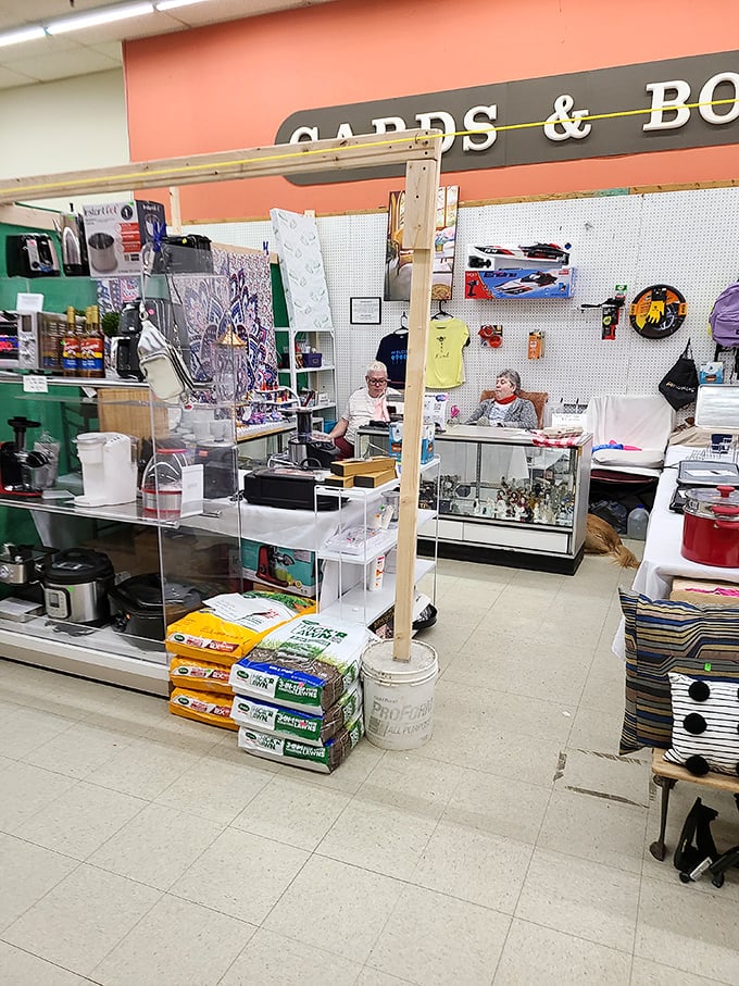 The "Cards & Books" section offers a glimpse into the personalities behind the merchandise, where vendors become curators of their mini-museums. 