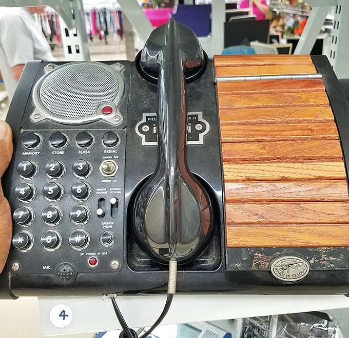 Hello, gorgeous! This vintage wooden telephone isn't just retro decor—it's a conversation piece that would make any mid-century modern enthusiast swoon.
