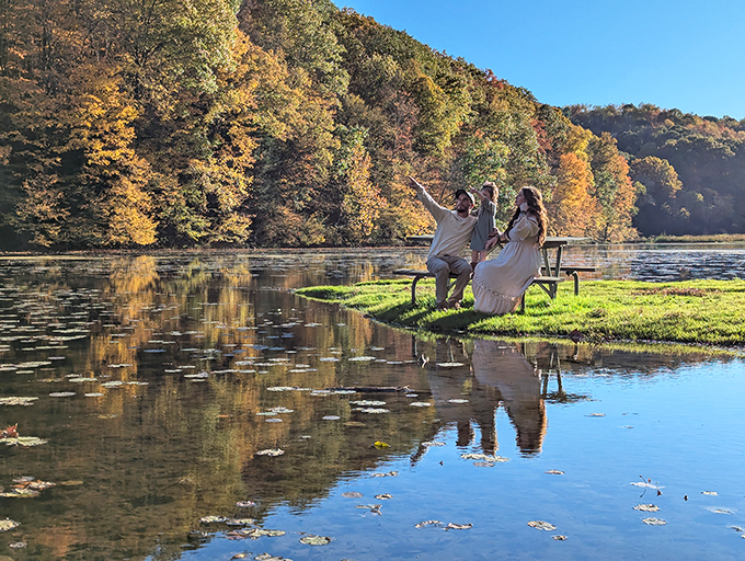 Sometimes the best seat in the house is a simple bench overlooking water that sparkles like diamonds.
