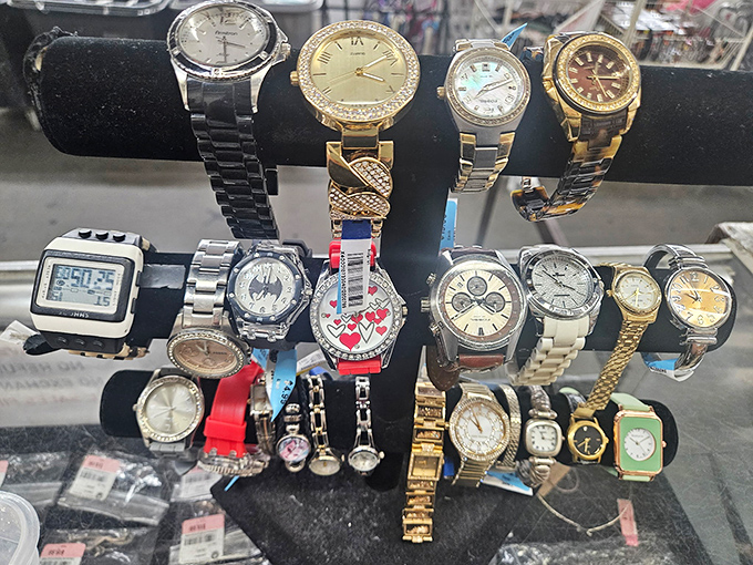 A wrist-worn time capsule collection. From digital throwbacks to blinged-out statement pieces—someone's former treasures awaiting their next adventure.