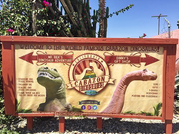 The sign says it all – world famous indeed! This roadside classic has been directing families to dinosaur fun for generations.