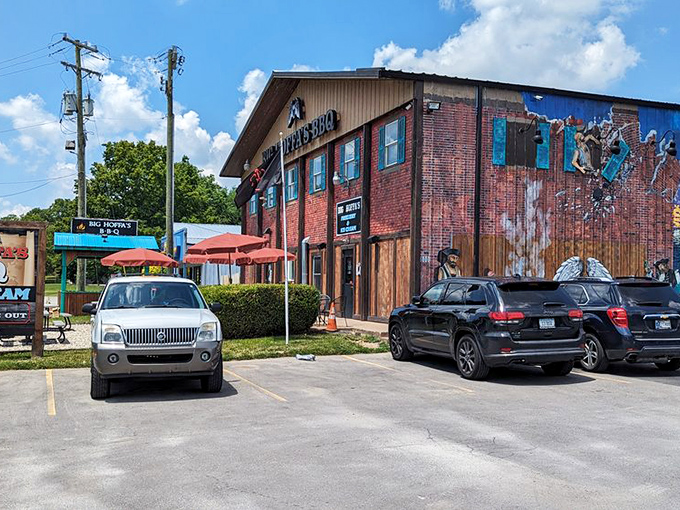 Brick, wood, and BBQ—a timeless combination. Big Hoffa's rustic charm sets the perfect stage for meat masterpieces.