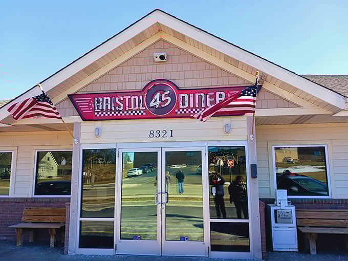 Bristol 45 Diner: Red, white, and delicious all over—this patriotic diner serves Americana on a plate with a side of nostalgia.