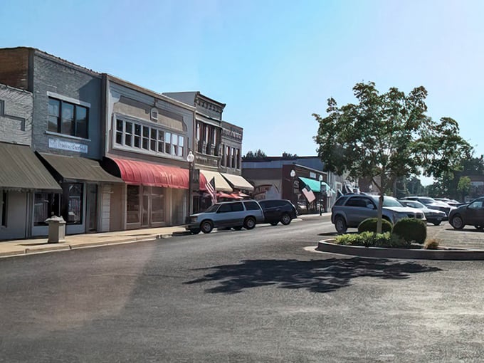 Main Street memories! Clinton's classic storefronts harken back to simpler times—when homes were affordable and neighbors knew your name.