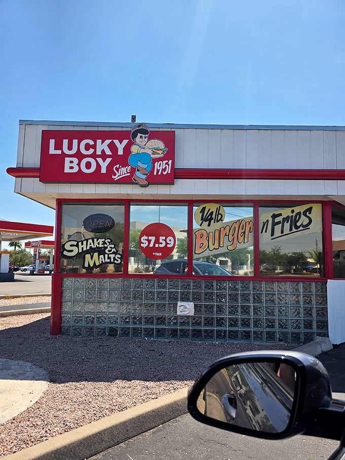 That cartoon boy has been holding that burger since 1951, and he's still smiling. After one bite, you'll understand why.